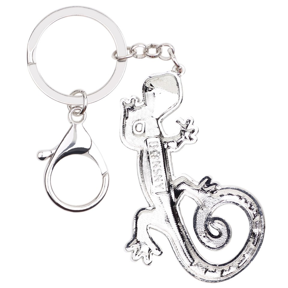 Enamel Alloy Lizard Gecko Keychains Purse Key Ring Animals Jewelry ...