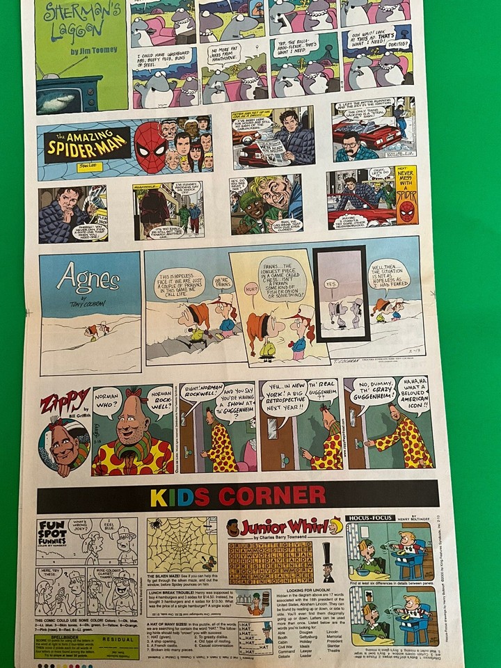 Charles Schulz Last Peanuts Comic Strip Feb,13 2000 | eBay