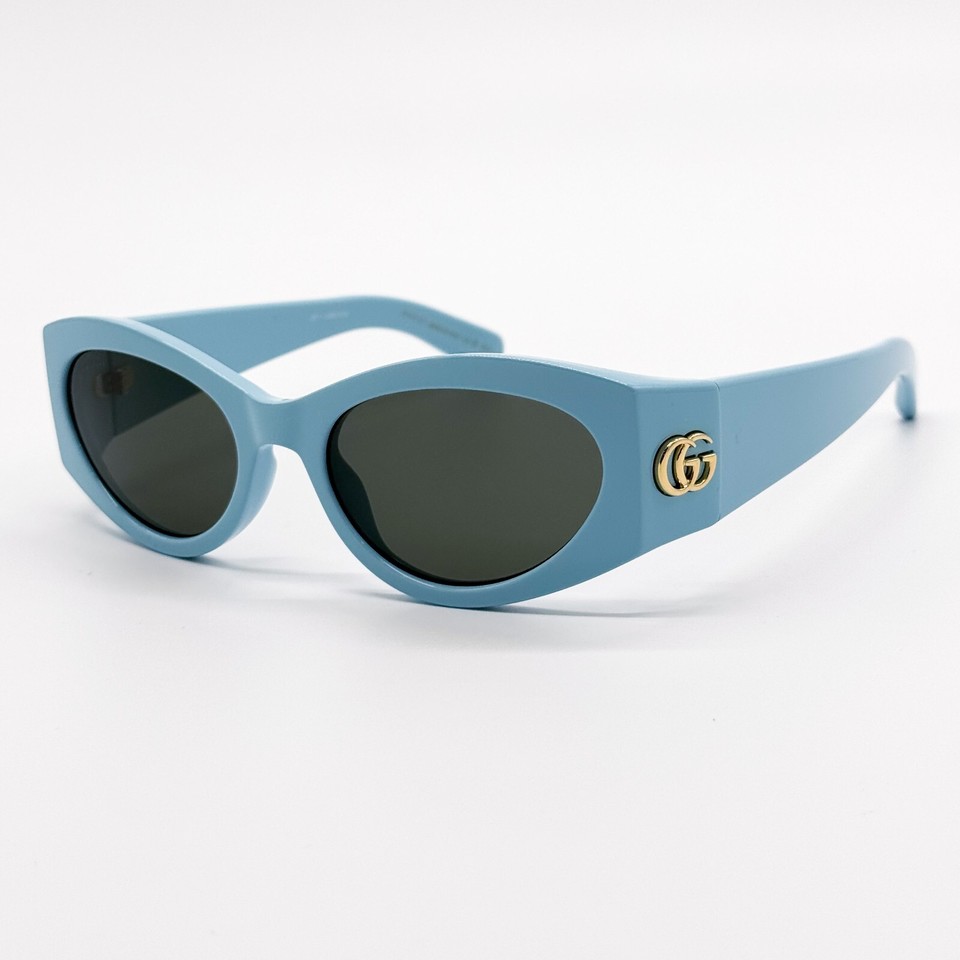NEW GUCCI GG1401S 004 LIGHT BLUE OVAL WOMEN SUNGLASSES GUCCI | eBay