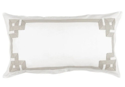 NEW Villa Noble Excellence Greek Key 2 Queen Shams Almond 100% Cotton ...