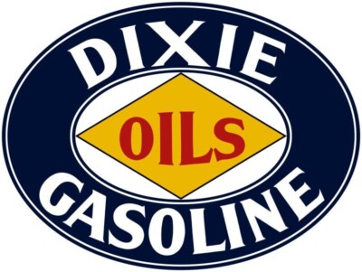 Dixie Gasoline & Oils DIECUT NEW 18" Wide Sign USA STEEL 3 lbs. | eBay