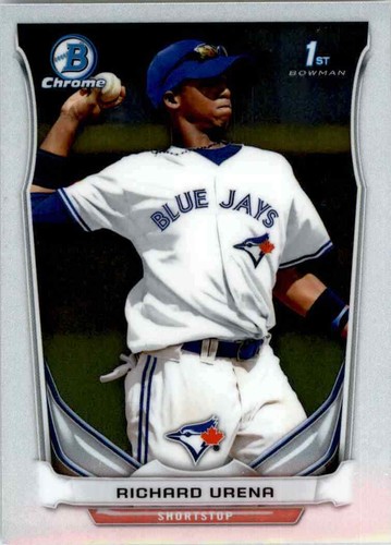 2014 Bowman Chrome #BCP10 Richard Urena Toronto Blue Jays Baseball Card ...