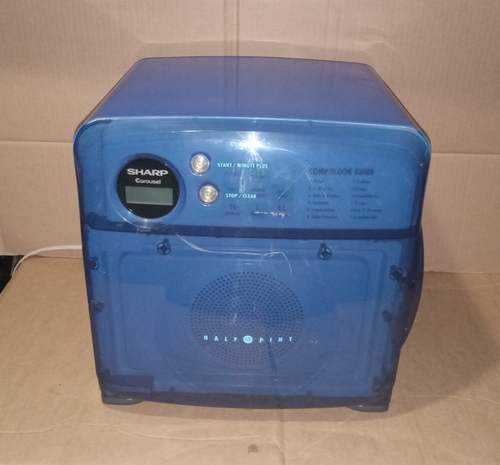 Vintage Sharp Carousel Half Pint Microwave Blue R-120DB Compact Dorm ...