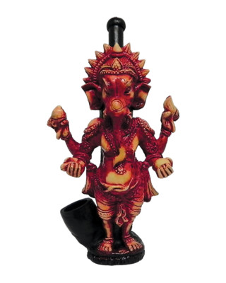 Ganesha Elephant Handmade Tobacco Smoking Hand Pipe Spiritual Hindu God ...