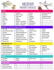 Vacation Travel Packing List Checklist - Double Sided - Don't Forget ...