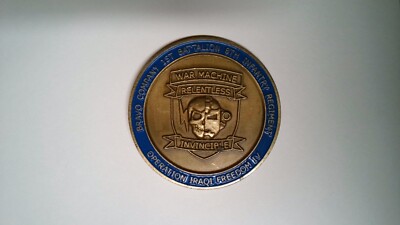 CHALLENGE COIN BRAVO COMPANY 1ST BATTALION 8TH INFANTRY REGIMENT IRAQI ...