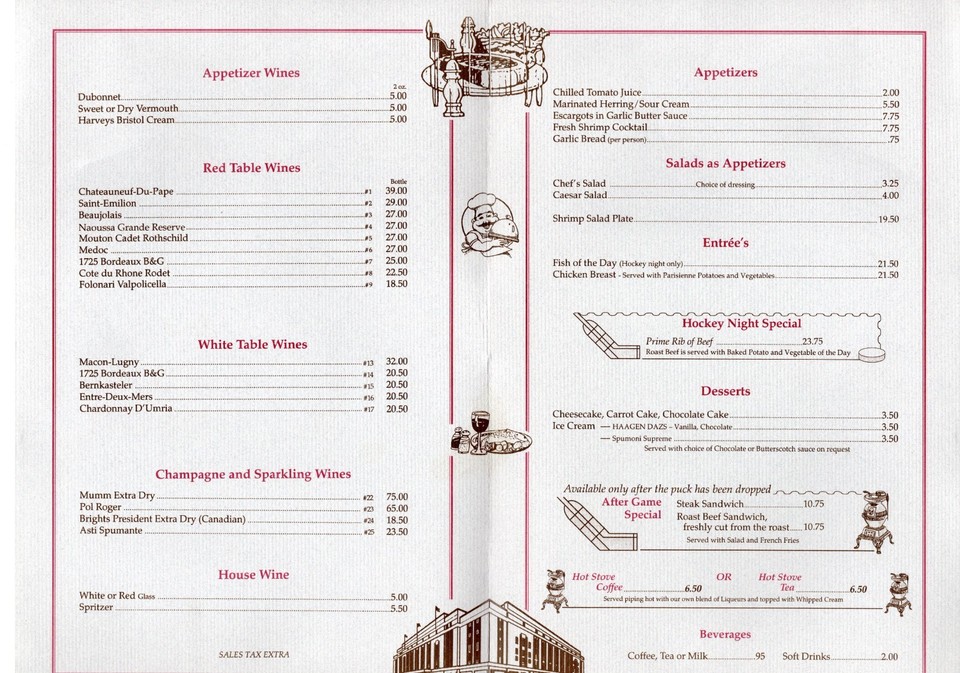 Maple Leaf Gardens Vintage 1977 Hot Stove Lounge Menu & Member's Pass ...