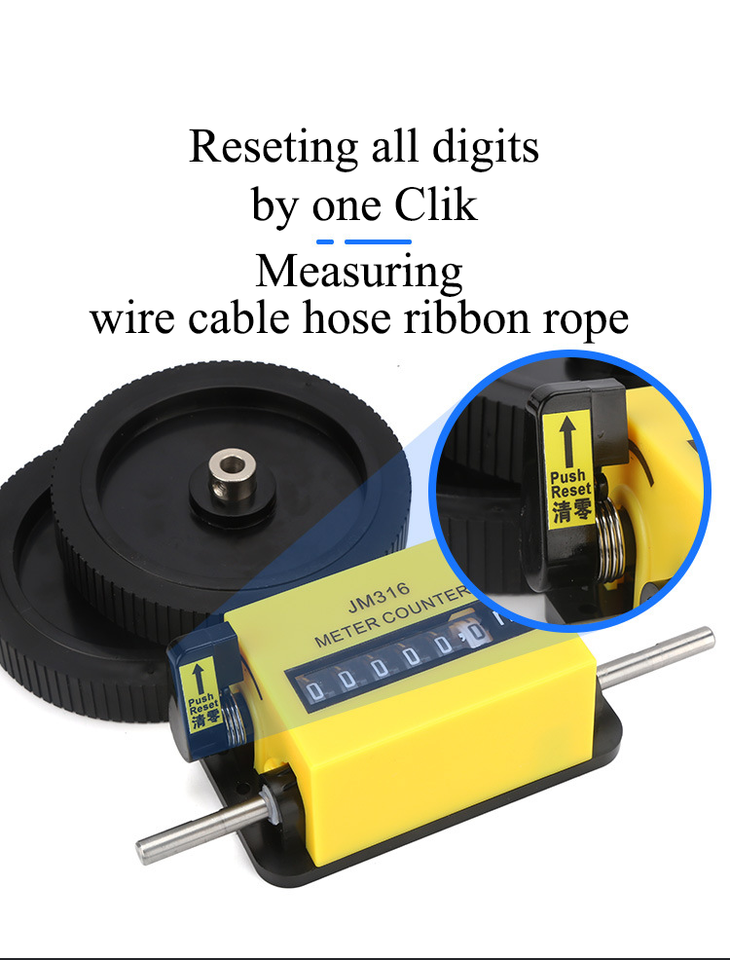 Length meter counter wire cable hose ribbon rope measuring tool Metric ...