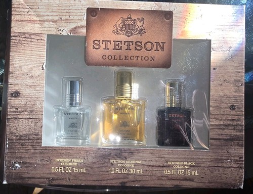 Stetson Collection 3pcs Gift Set .5oz Stetson Black, .5oz Fresh, 1oz ...
