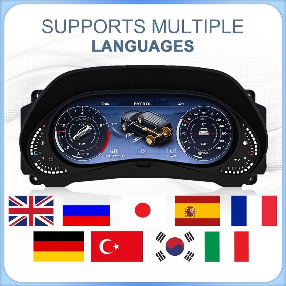 For Nissan Patrol Y62 2008-2022 LCD Digital Cluster Speedometer ...