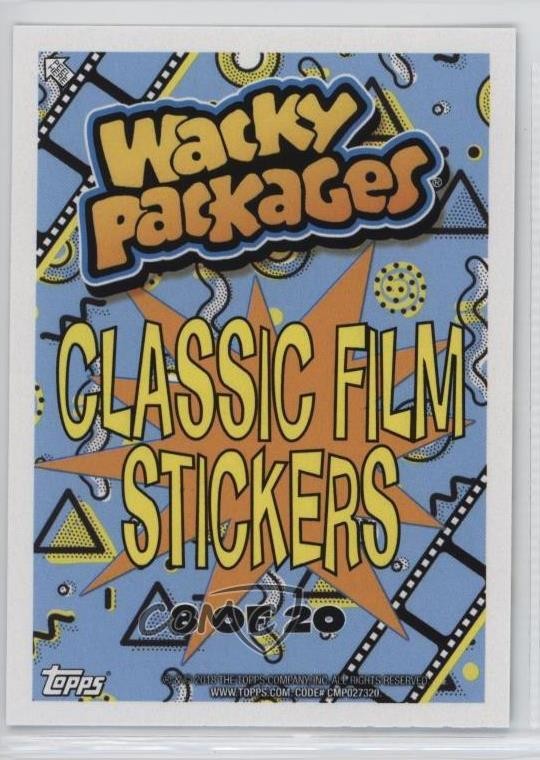 2018 Topps Wacky Packages Go to the Movies Classic Film Stickers Sic ...