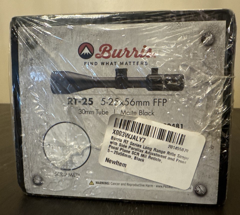 Burris RT-25 5-25X56mm SCR 2 Mil Reticle Rifle Scope - Matte Black ...