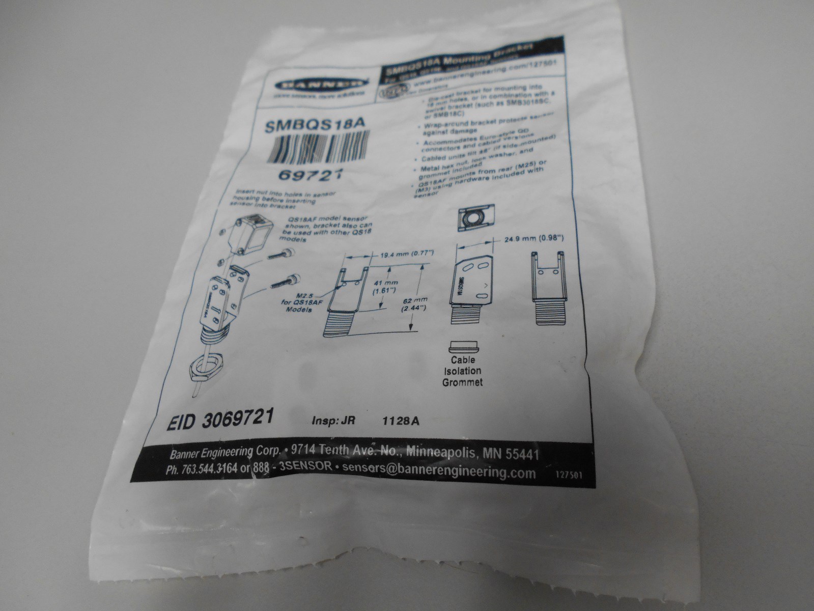 Banner SMBQS18A Mounting Bracket | eBay