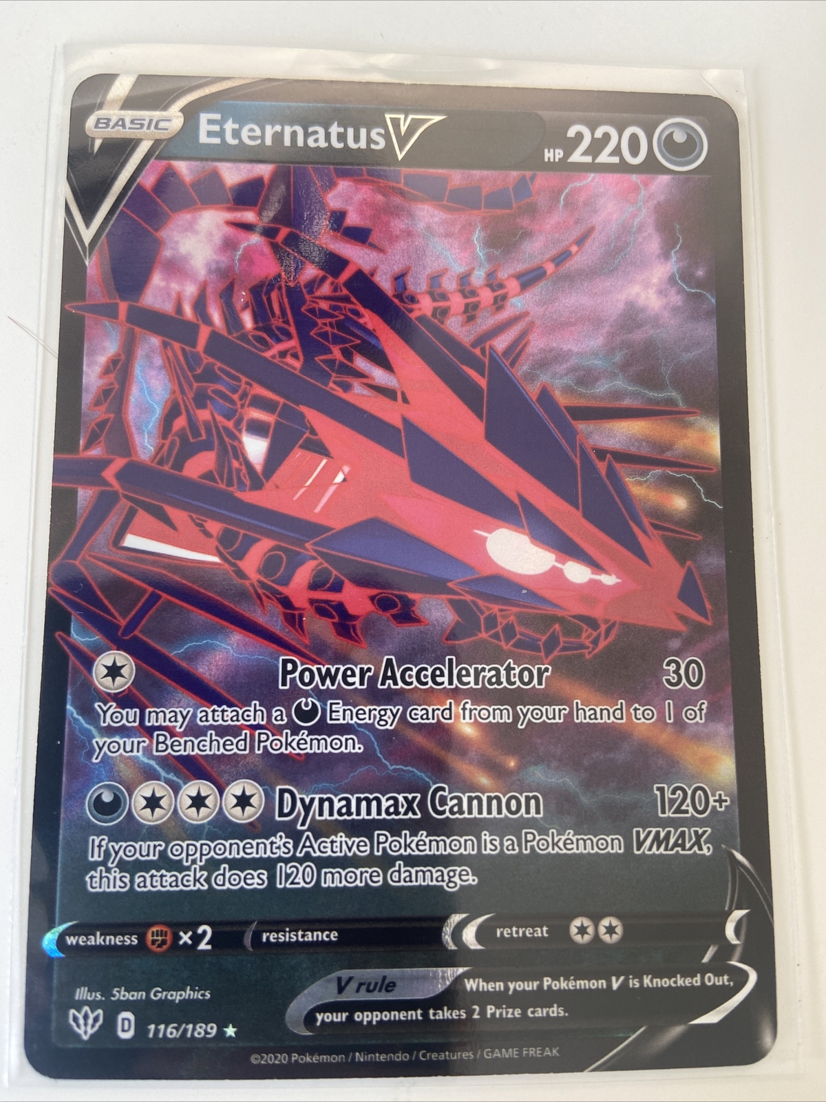 Pokémon TCG Eternatus V 116/189 Darkness Ablaze Holo Ultra Rare NM | eBay