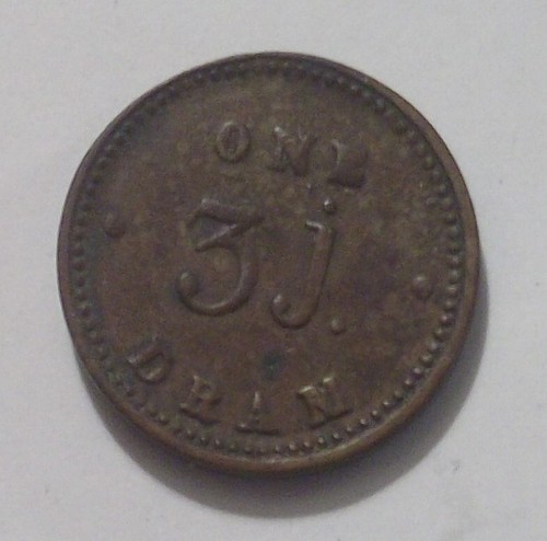 1847 MARCH 16 APOTH. WEIGHT W&TA ONE 3J DRAM TOKEN | eBay