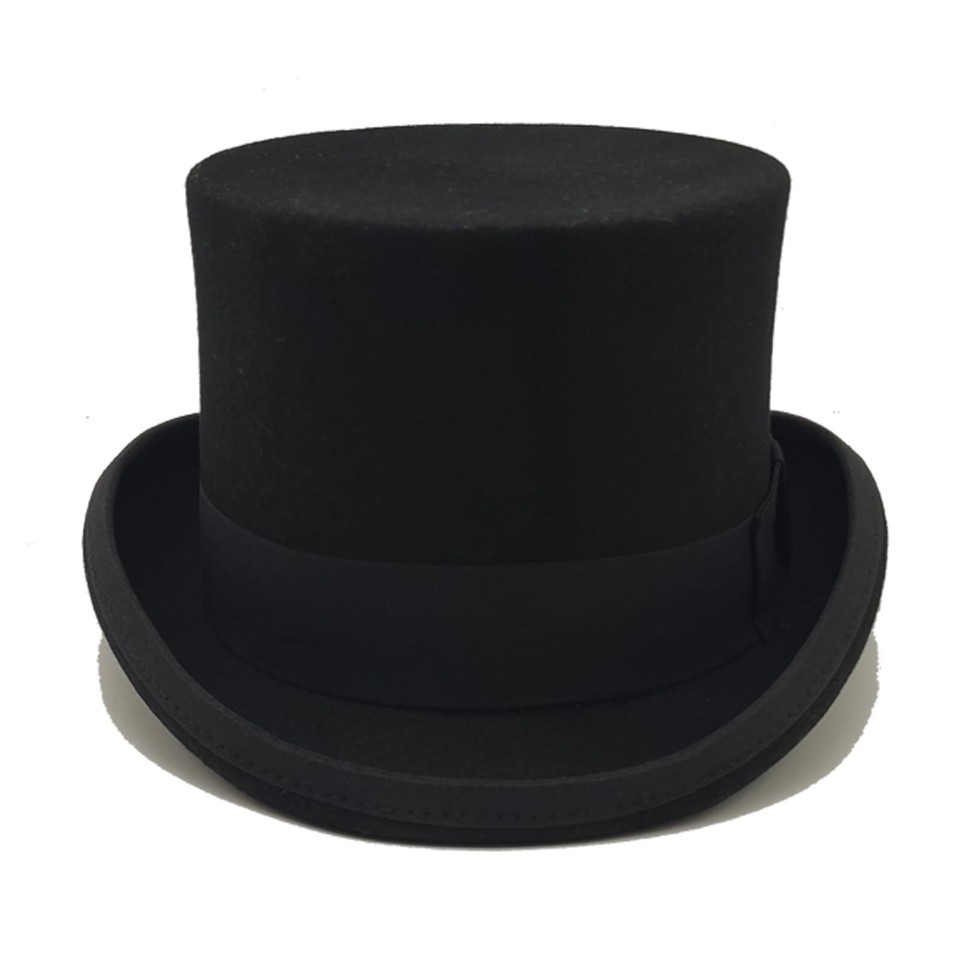 Wool Felt Coachman Top Hat Steampunk Tophat Topper Tuxedo Victorian ...