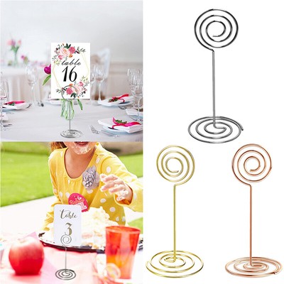 Round Table Name Place Number Card Holder Wedding Party Photo Clips ...