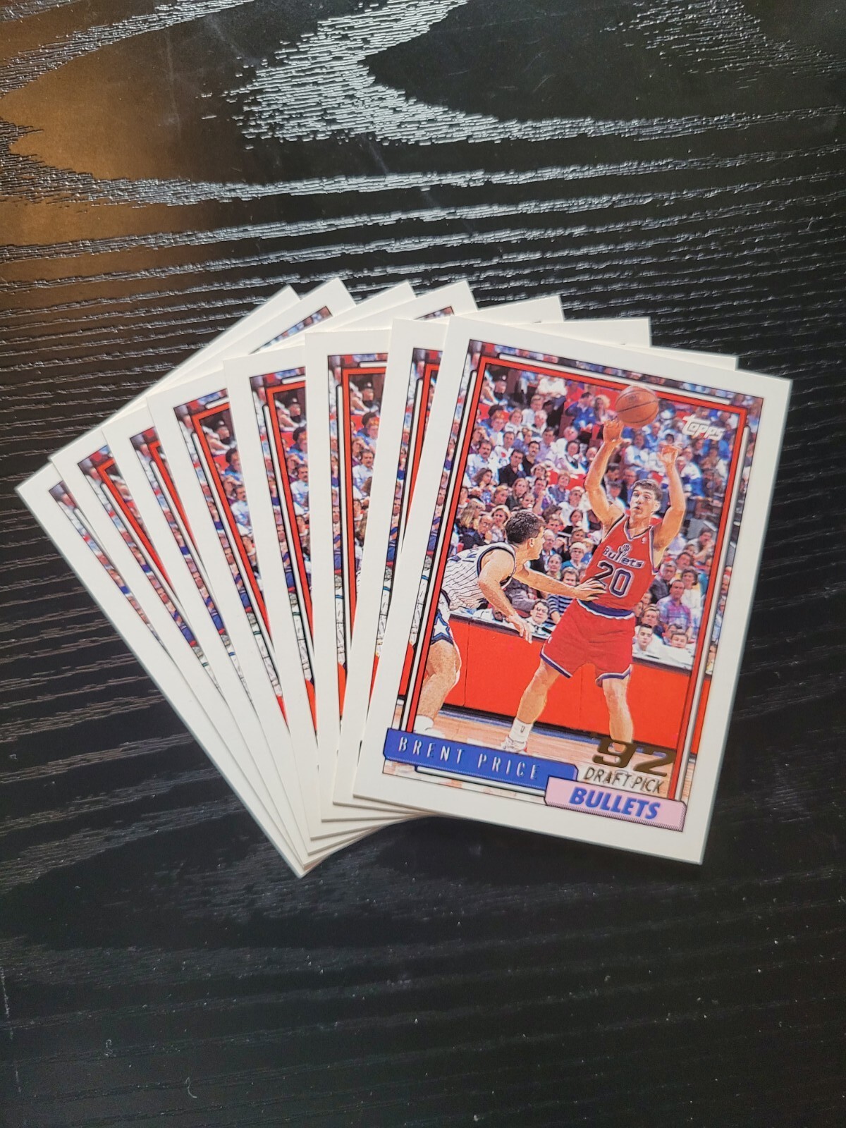 1992-93 Topps Washington Bullets Basketball Card 340 Brent Price Rookie ...