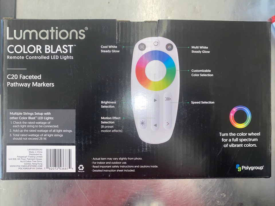 BRAND NEW Lumations Color Blast LED Lights C20 Faceted Pathway Markers ...