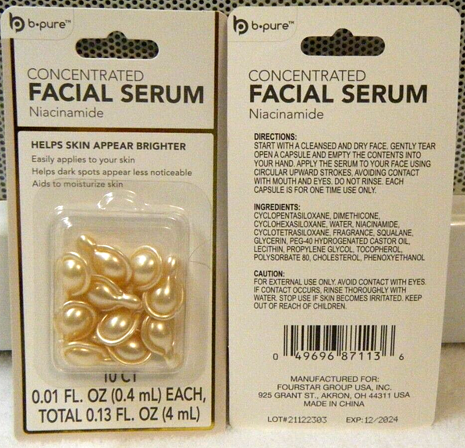 2 B-Pure Concentrated Facial Serum Niacinamide For Brightening Skin ...