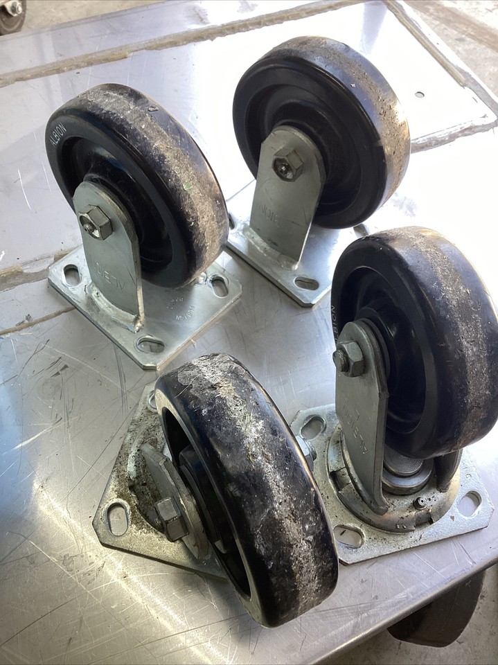 4 Albion 5" Diam x 1-1/2" Wide, Phenolic swiveling Caster Wheels | eBay
