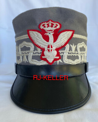 WW2 Itlanian Fascist Army Military Generals Officers Wool Visor Hat Cap ...