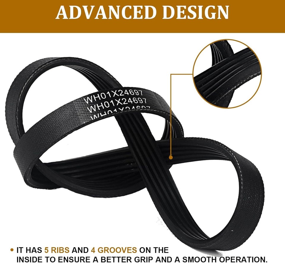 GE Washing Machine Drive Belt WH01X24697 for GTW460A HTW200A HTW240A ...