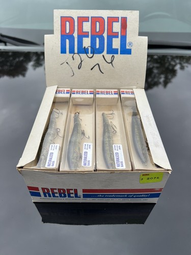 NEW VINTAGE FACTORY BOX One Dozen REBEL FISHING LURES — JOINTED MINNOW J2076 | eBay