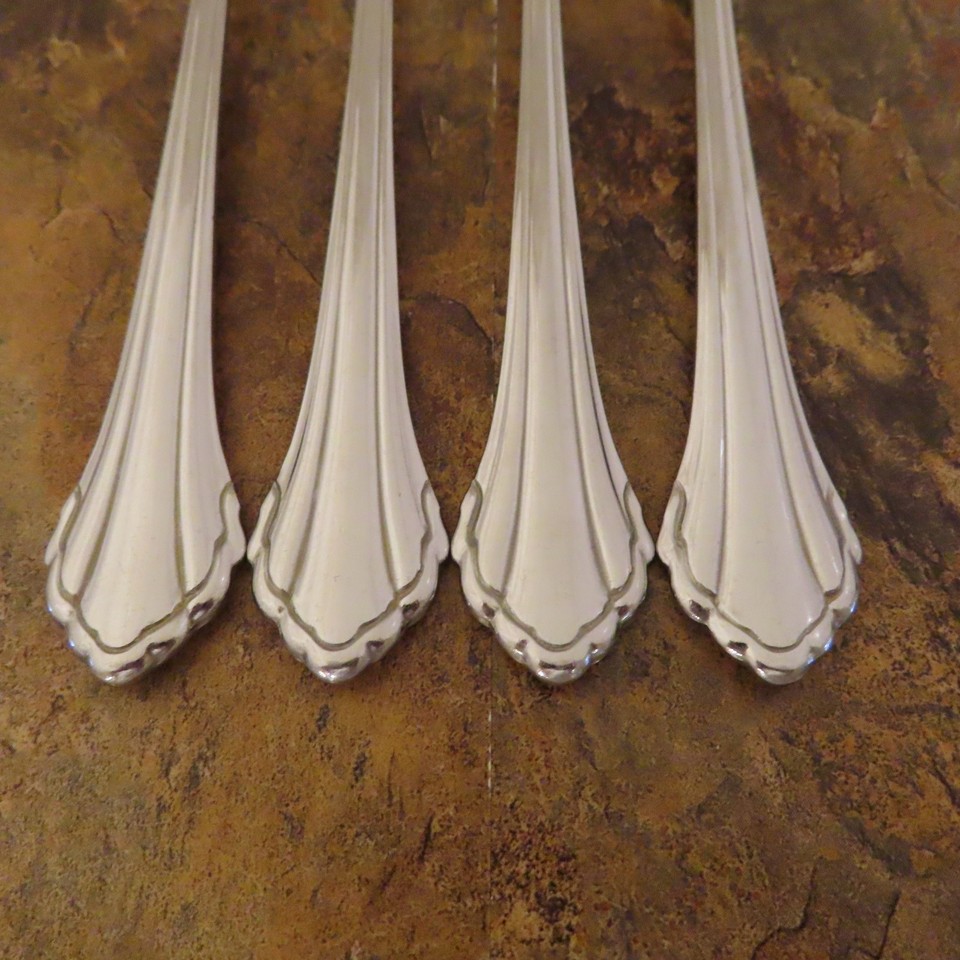Oneida Clarette Set of 4 Dinner Forks Community Stainless Flatware Lot ...