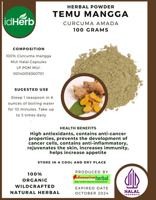 [idHerb] POWDER temu mangga Mango ginger NATURAL HERBAL ORGANIC FRESH ...