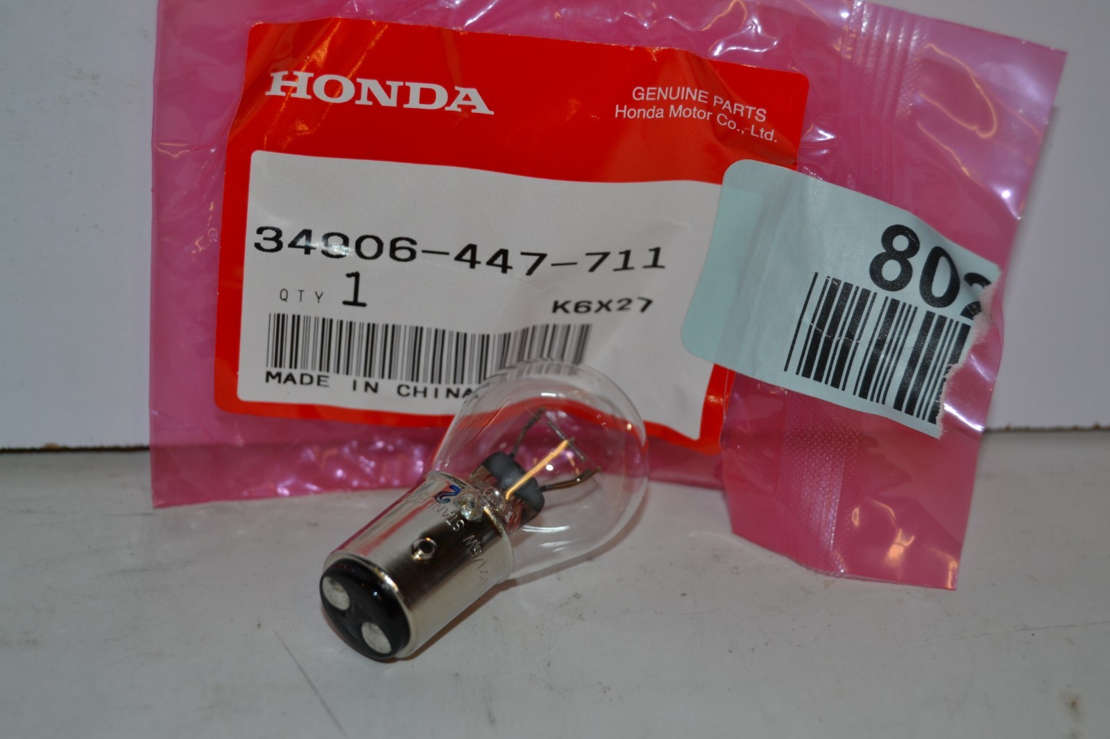 OEM Honda Taillight Bulb 12v 21 / 5w 34906-447-711 XR250R XR400R VT1100 ...