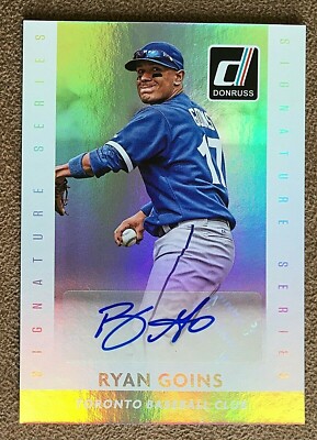 Ryan Goins 2015 Panini Donruss Signature Series Autograph #80 Blue Jays ...