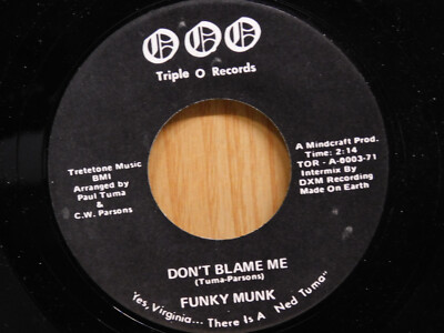 Funky Munk Michigan Rock 45 Dont Blame Me bw Life on Triple O | eBay