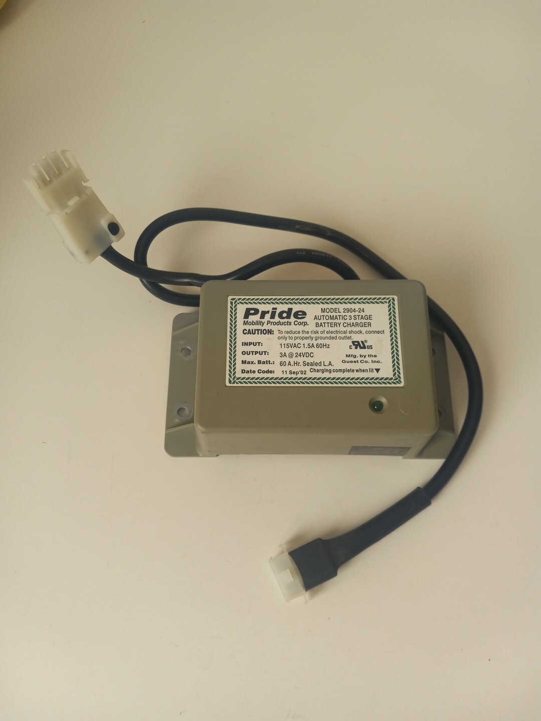 Used Pride Jazzy Series 4Amp Belly Pan Mounted On-Board Battery Charger ...