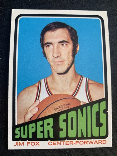 1972-73 Topps Basketball Card #34 Jim Fox Seattle Super Sonics Ex Free ...