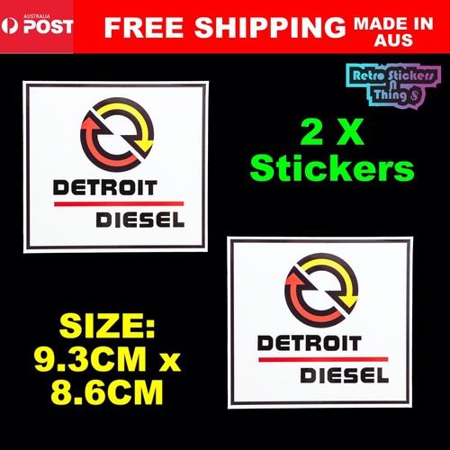 DETROIT Diesel X2 Stickers, Tool Box, Man Cave, Bar, Shed, Truck, Car ...