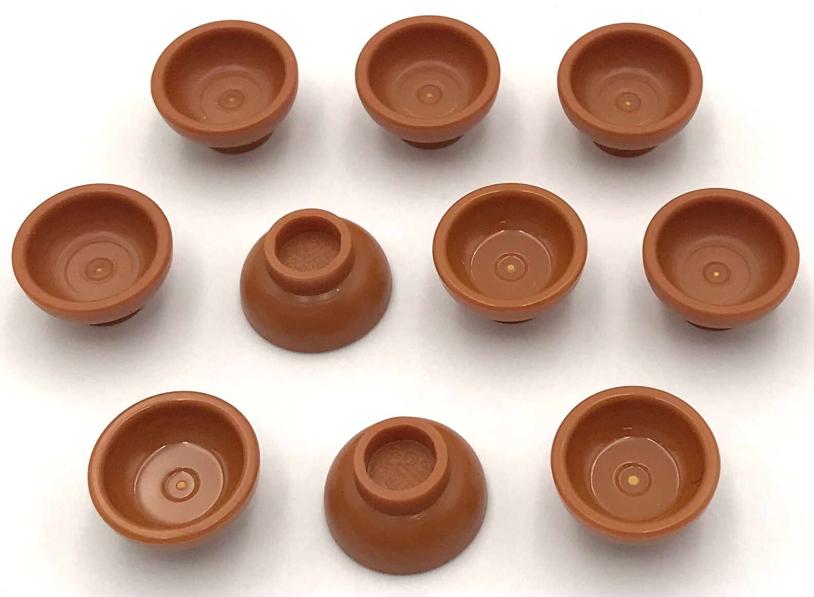 Lego 10 New Dark Orange Minifigure Utensil Bowls Pieces | eBay