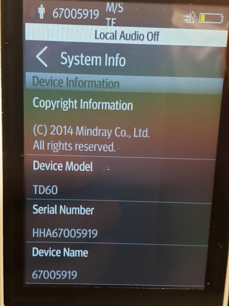 Mindray Datascope BeneVision TD60 Telepak - Biomed Tested | eBay