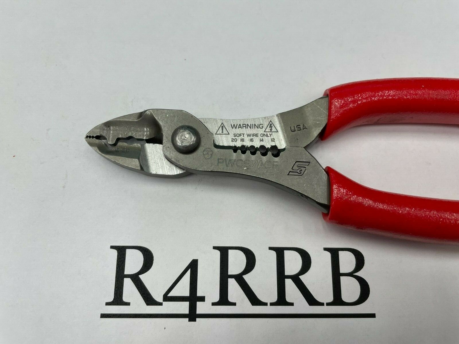 Snap-on Tools USA NEW Red Soft Grip 7" Wire Stripper Cutter Crimper ...