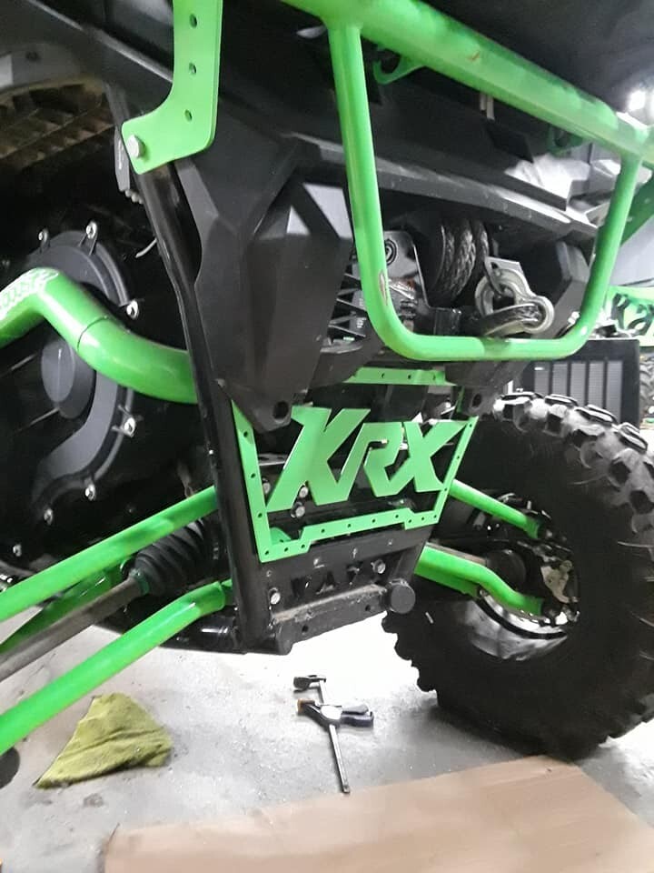 Kawasaki krx 1000 REAR NAME PLATE COVER.... RED | eBay