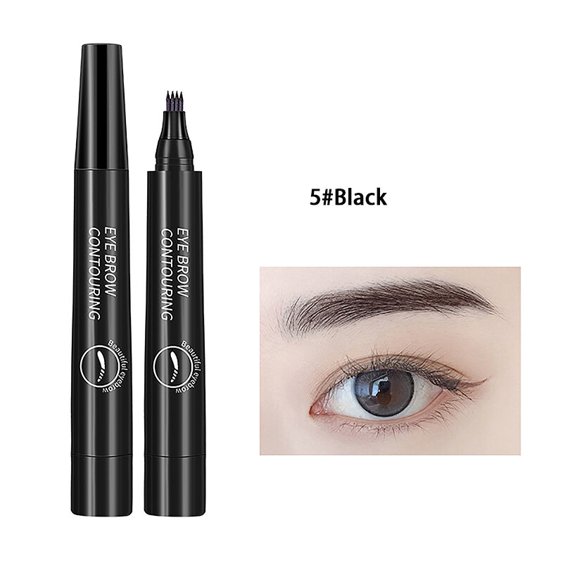 4 Tip Head Eyebrow Tattoo Fork Pen Microblading Brow Enhancer ...