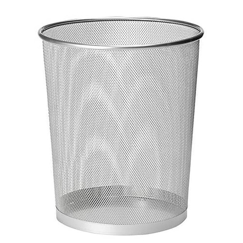 2 x METAL MESH WASTE PAPER BIN FOR OFFICE HOME BEDROOM LIGHTWEIGHT AND ...