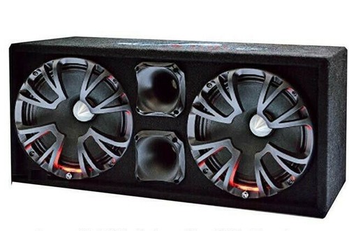Chuchero Dual10" Midrange Speaker Box 2 Horn Drivers Audiopipe APHD ...