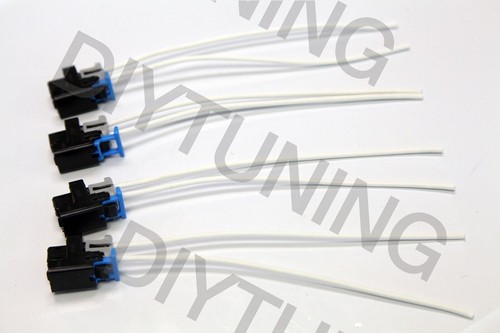 Delphi Mini Fuel Injector Connectors Plugs Clips Pigtails Harness QTY 4 ...