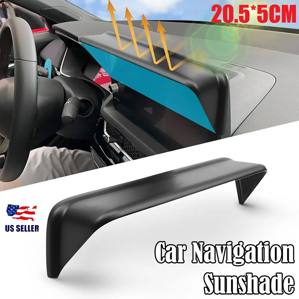 Car GPS Sunshade Visor Reduces Reflection Car GPS Sun Visor Anti-Glare ...