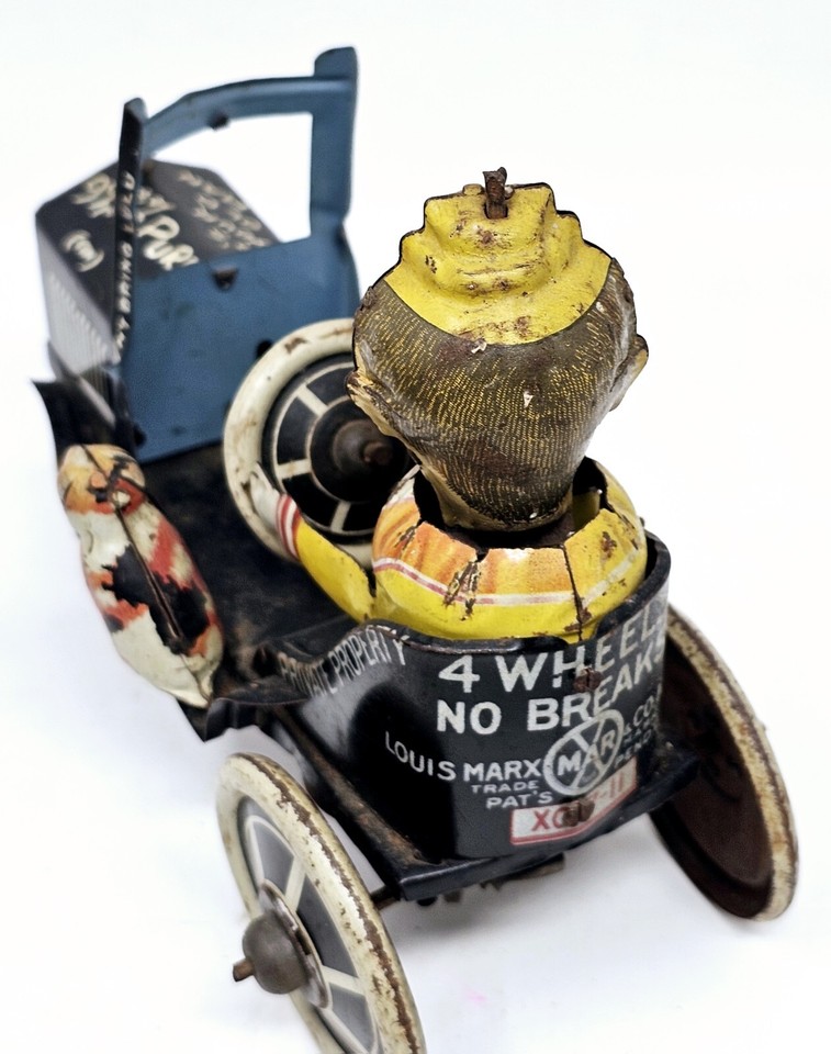 1920's Marx Car Lizzie of the Valley XO-7-11 RARE "4 Wheels No Brakes ...