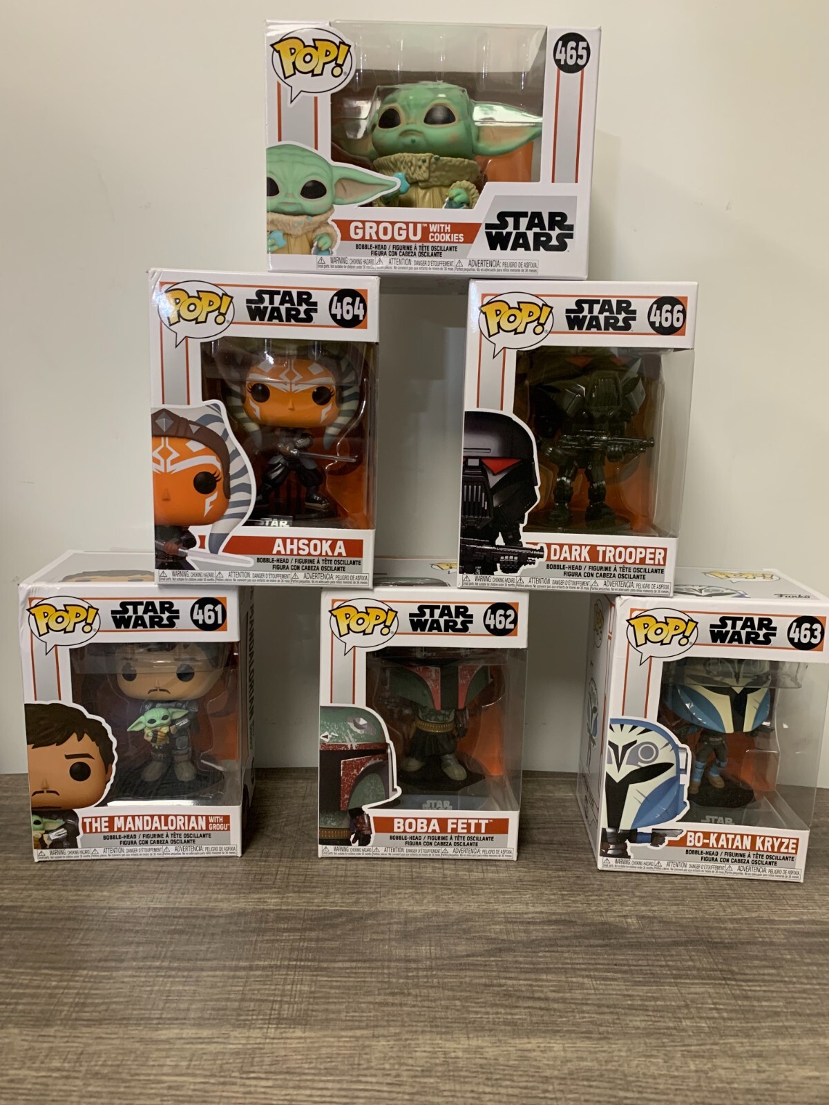 FUNKO POP Star Wars Mandalorian Complete set 7 pcs 461/462/463/464/465 ...