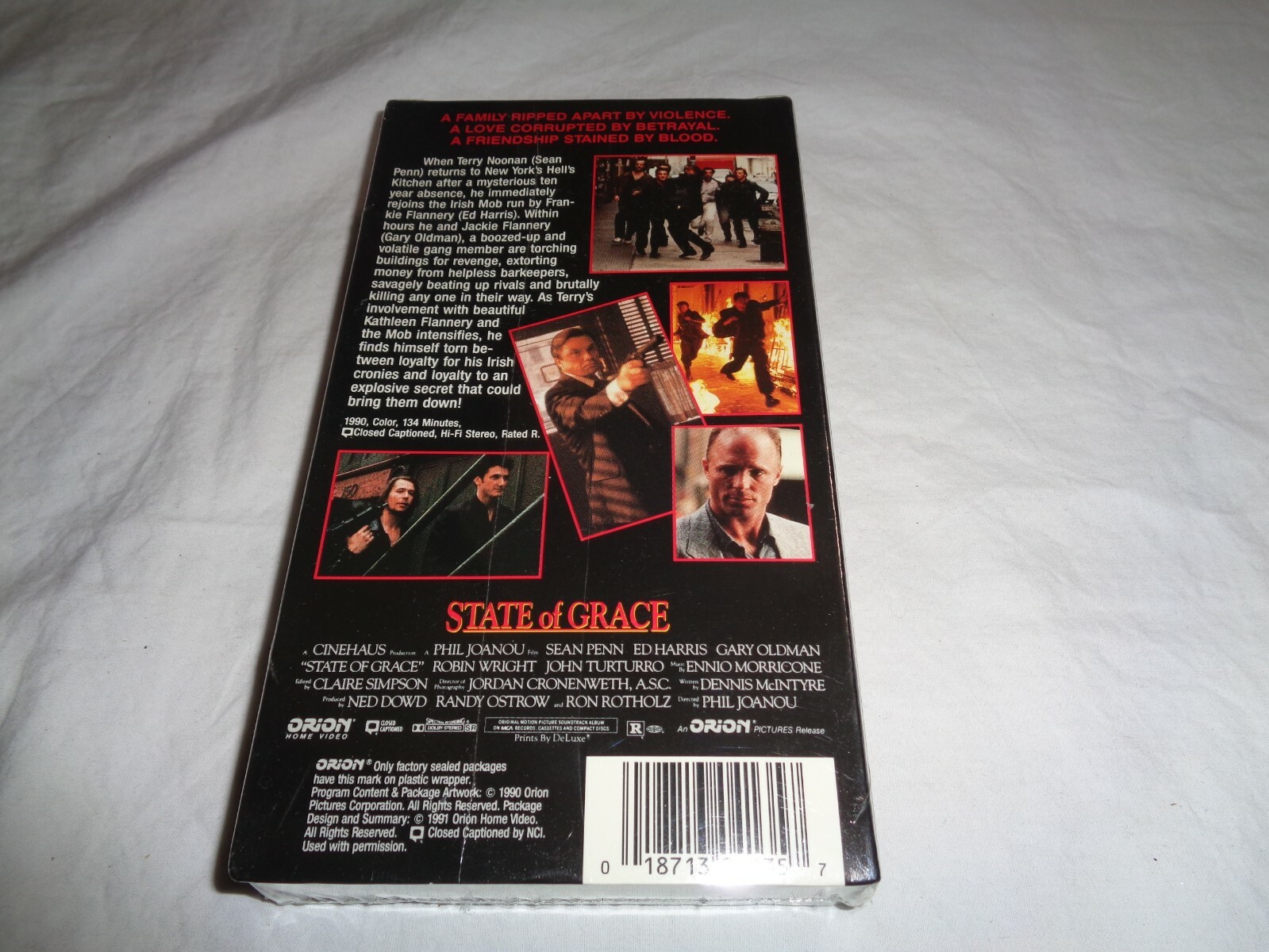 State of Grace (VHS, 1991) Sean Penn, Ed Harris, Gary Oldman ...