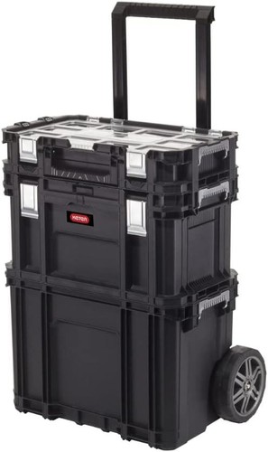 Keter Connect Rolling Tool Storage System with Modular Design and ...