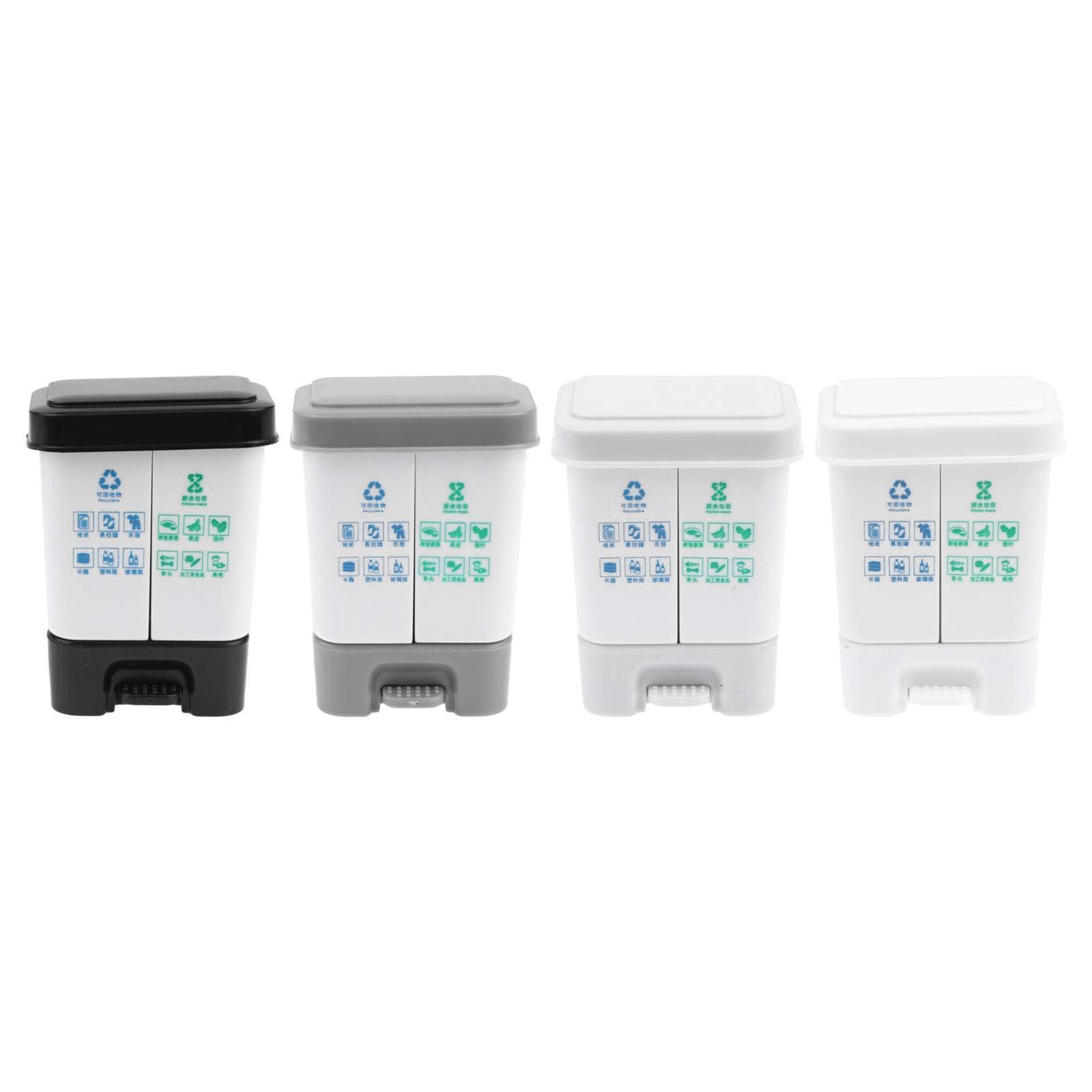 1:12 Scale Garbage Can Model Layout Decoration Collectible Compact ...